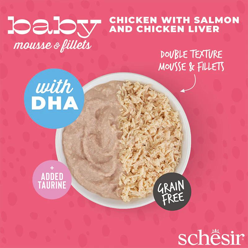 Schesir Baby Cat Can Multipack Mousse & Fillets - Chicken With Salmon ...