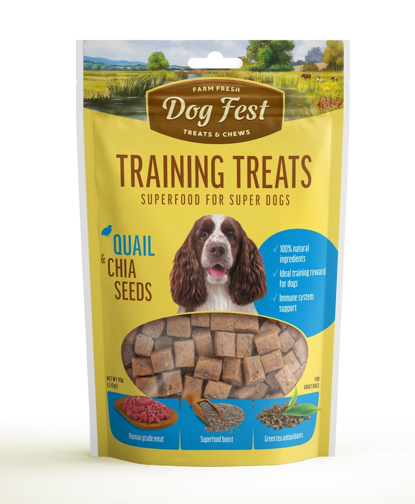 Dog Fest Training Treats Quail & Chia Seeds 90g[Weight - 90g] | SMBG ...