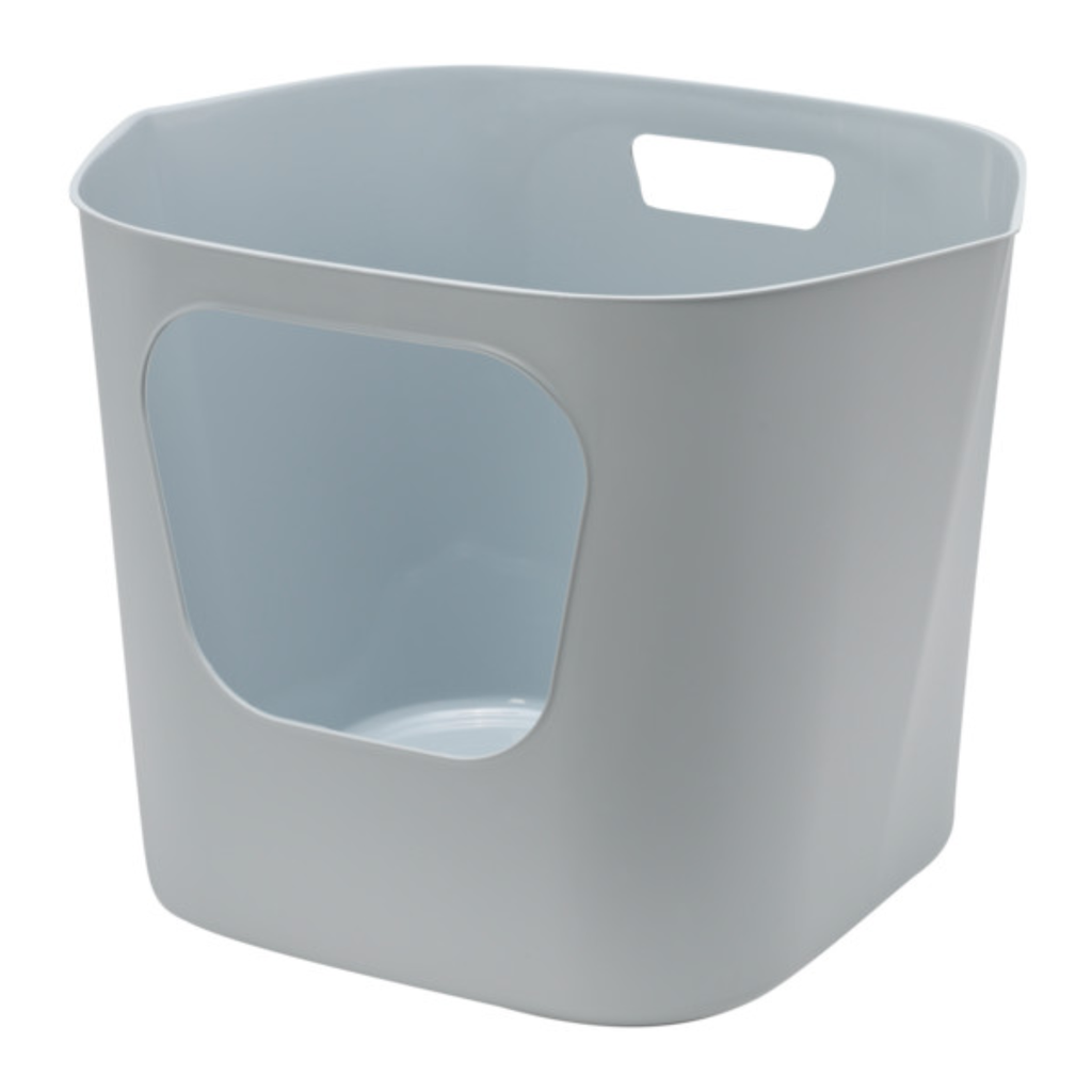 Moderna Lotus Cat Litter Box 54.4 x 43.9 x 40.5 cm-Titanium Grey | SMBG ...